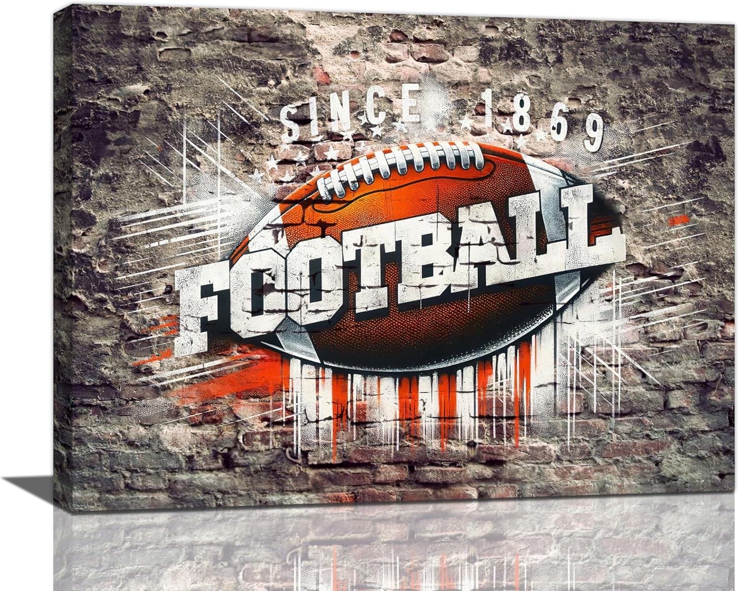 AEFER Sport Football Wall Art Street Graffiti Pictures Wall Decor Teen ...
