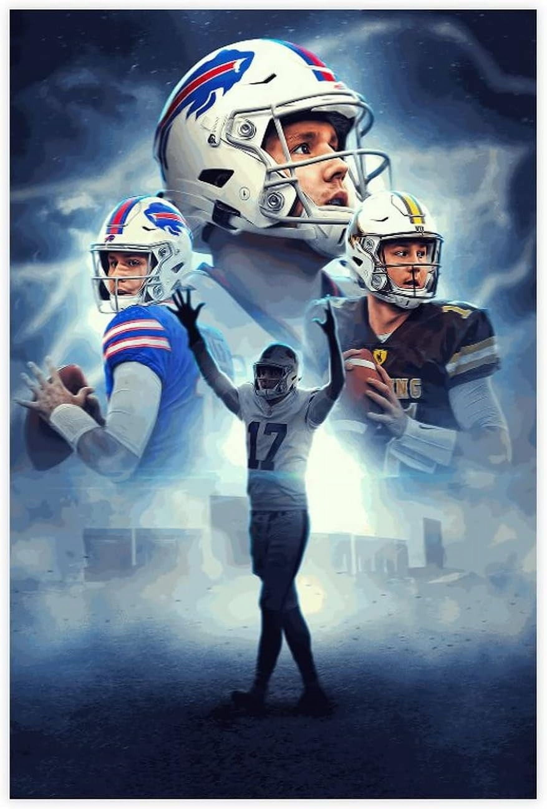 AEFER Sports Poster Josh Allen Poster Canvas Poster Wall Art Decor ...