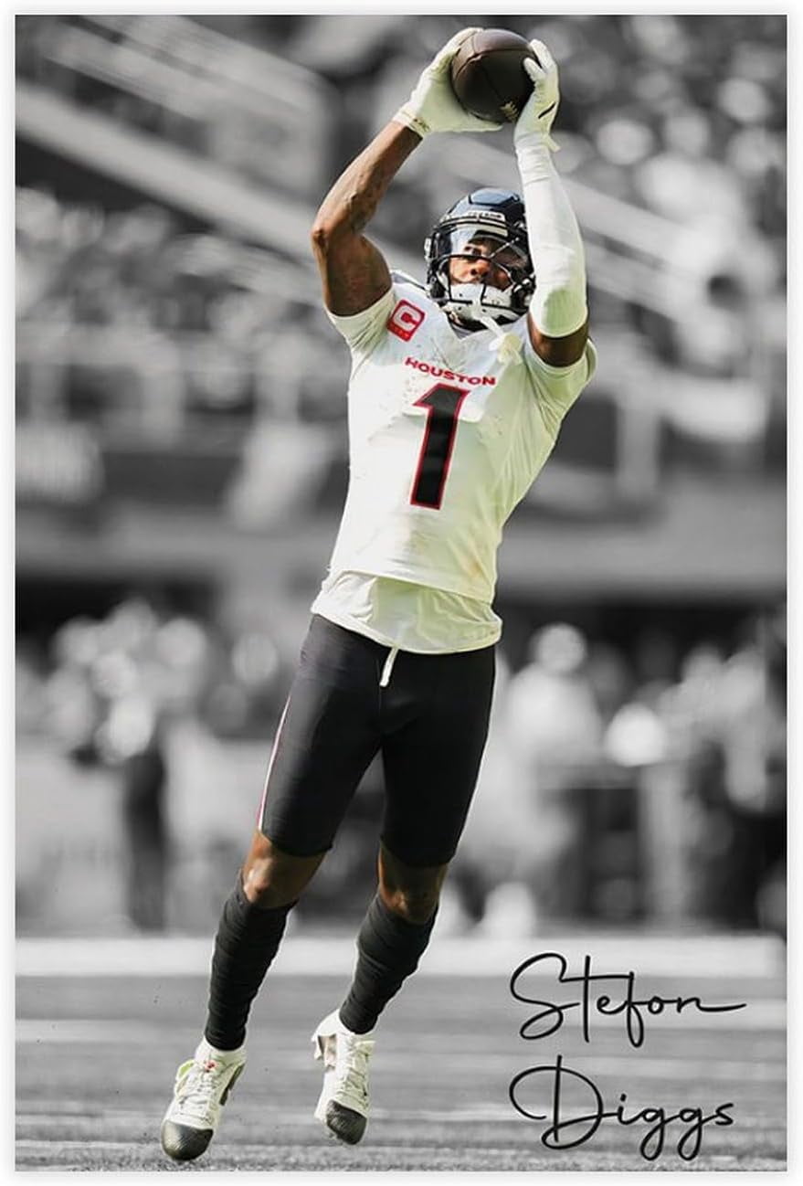 AEFER Sports Poster Stefon Diggs Canvas Poster Unframe: 20x24inch ...
