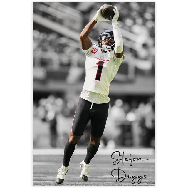 AEFER Sports Poster Stefon Diggs Canvas Poster Unframe: 20x24inch ...