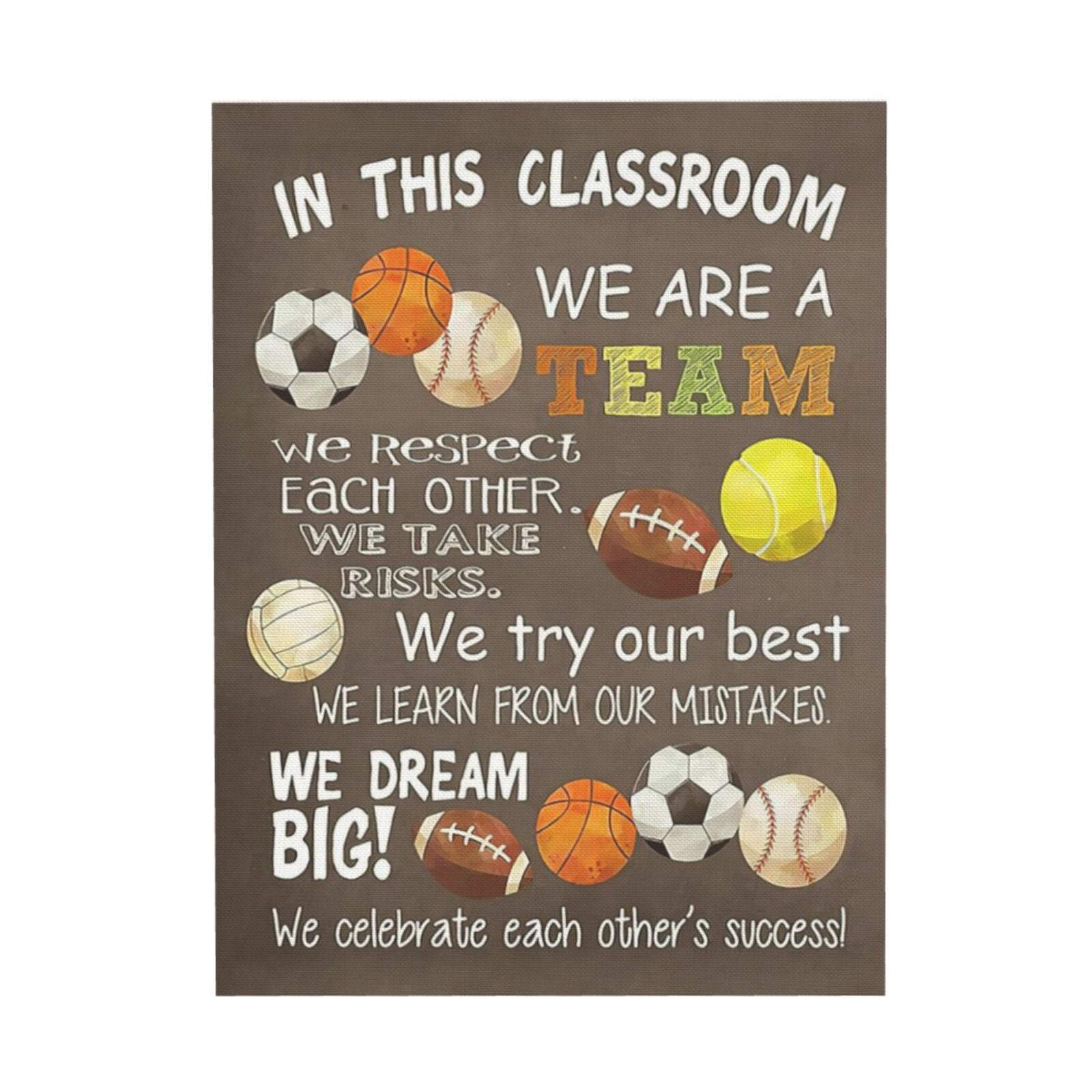 AEFER In This Sports Themed Pictures Decor Motivational Quotes Phrases ...