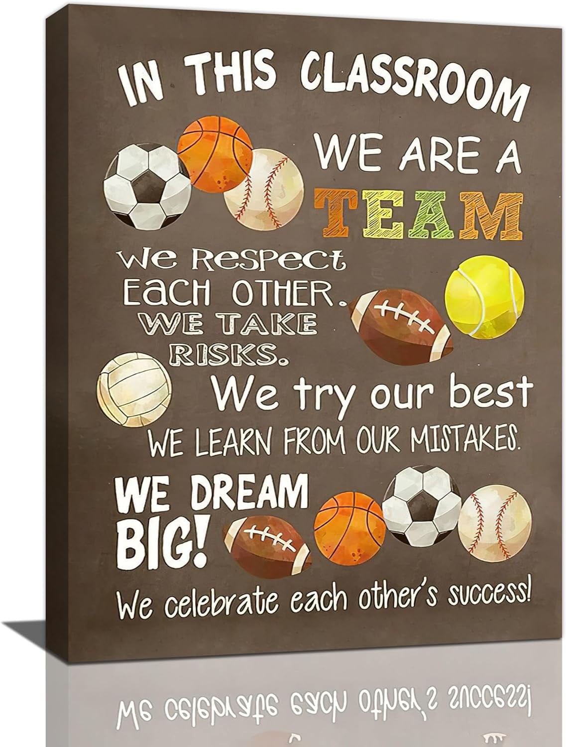 AEFER In This Sports Themed Pictures Decor Motivational Quotes Phrases ...