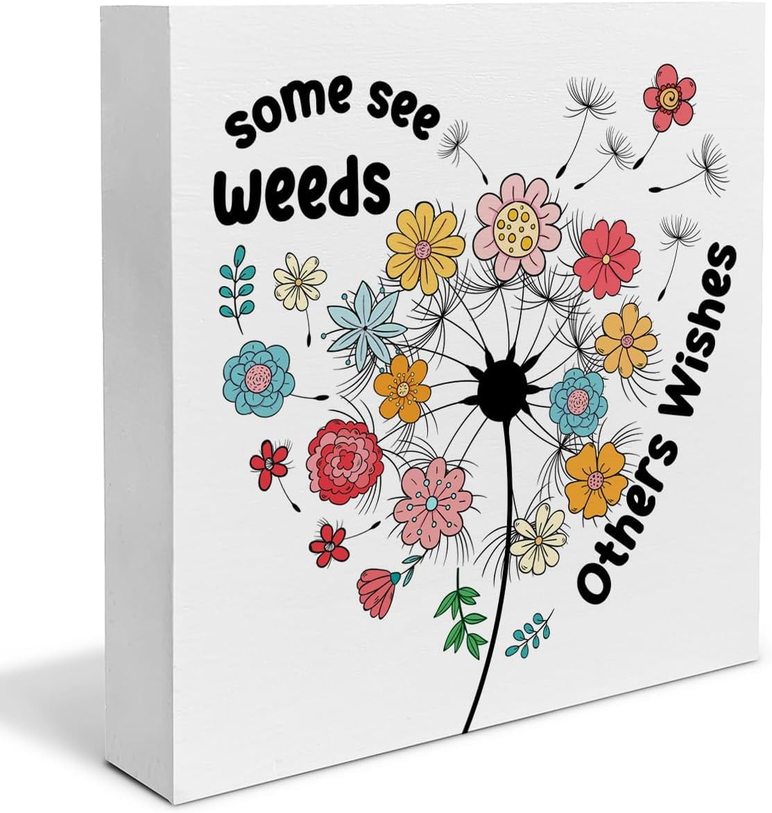 AEFER Spring Decorations Country Some See Weeds Others Wishes Wood Sign ...