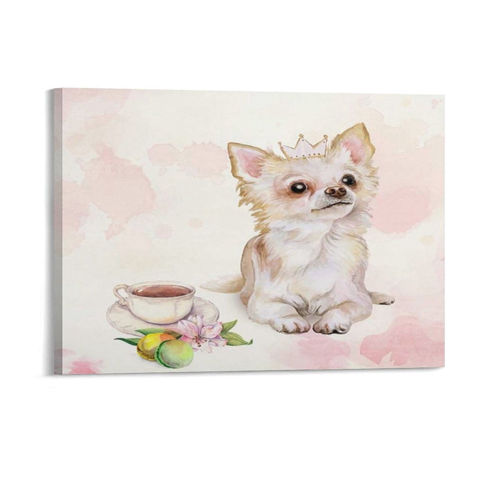 AEFER Square Dog Series Canvas Wall Art - Watercolor Style Painting of ...