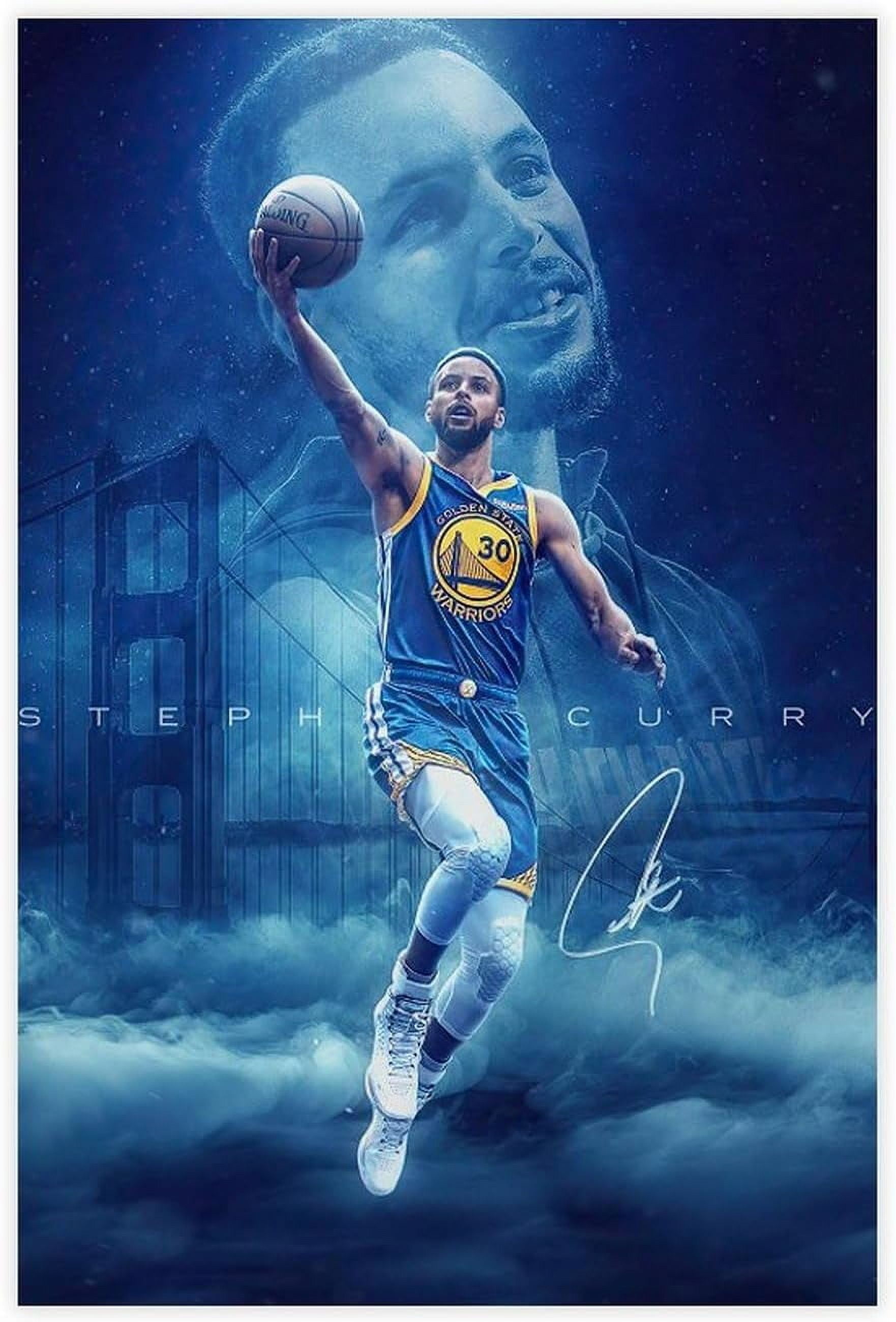 AEFER Stephen Curry Poster Basketball Wall Art 8 Canvas Poster Wall Art ...