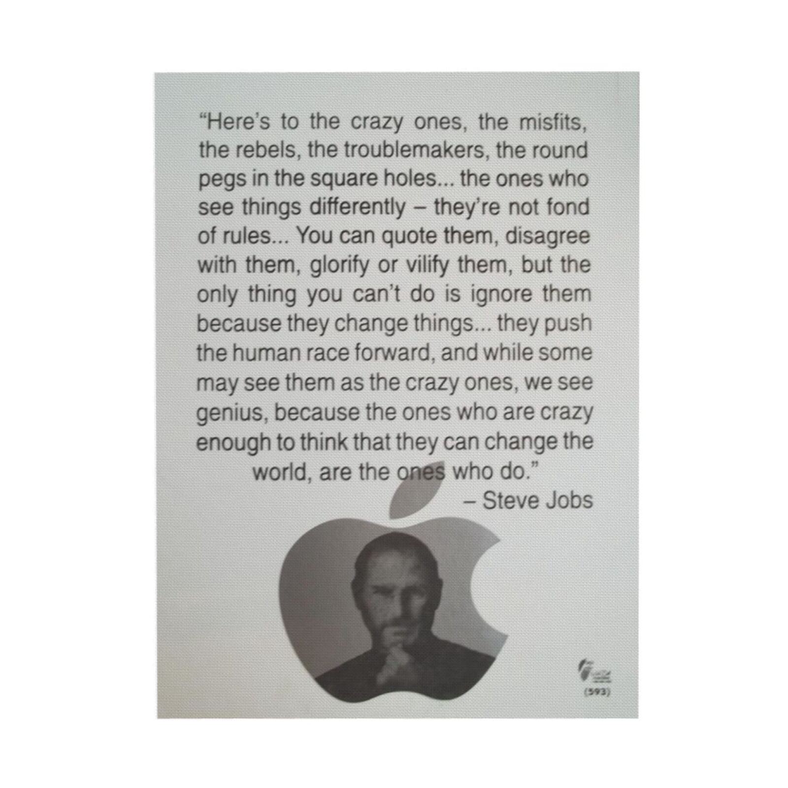 AEFER Steve Jobs Famous Quote Commemorative Poster Unframe: 8x10inch ...
