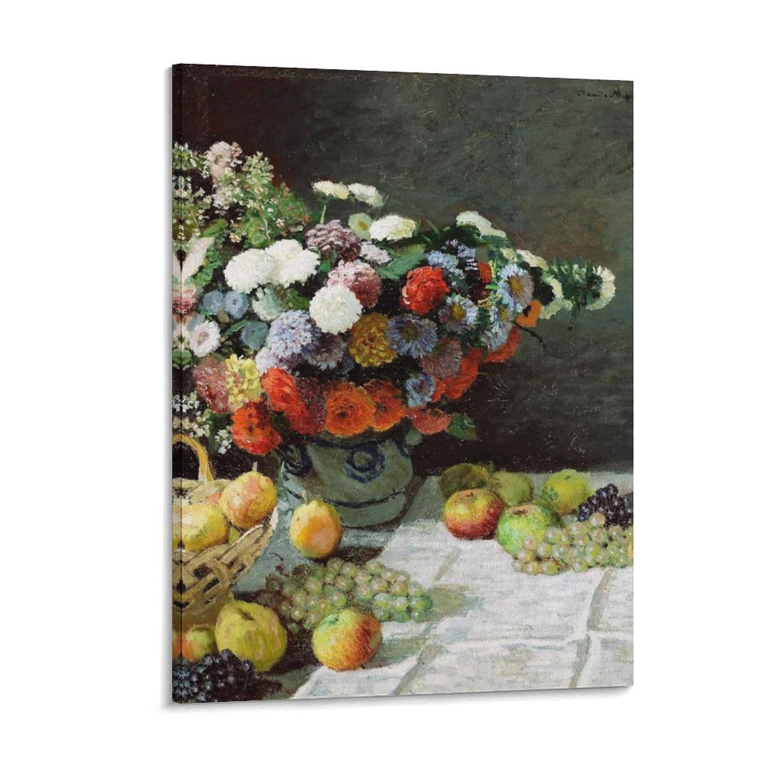 AEFER Still Life with Flowers and Fruit by Claude Monet - Impressionist ...