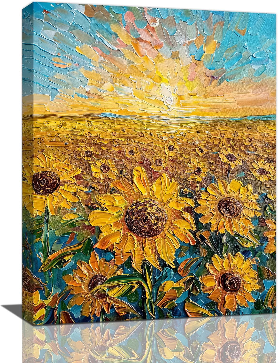 AEFER Sunflower Wall Decor Country Sunflower Canvas Pictures Wall Art ...