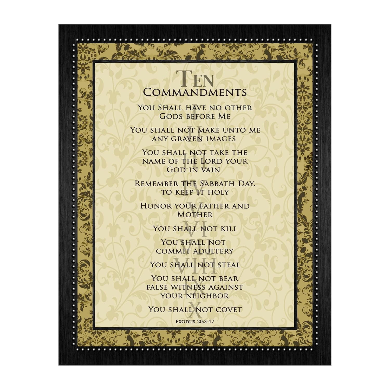 AEFER Ten Commandments - Christian Wall Decor, Religious Bible Verse ...