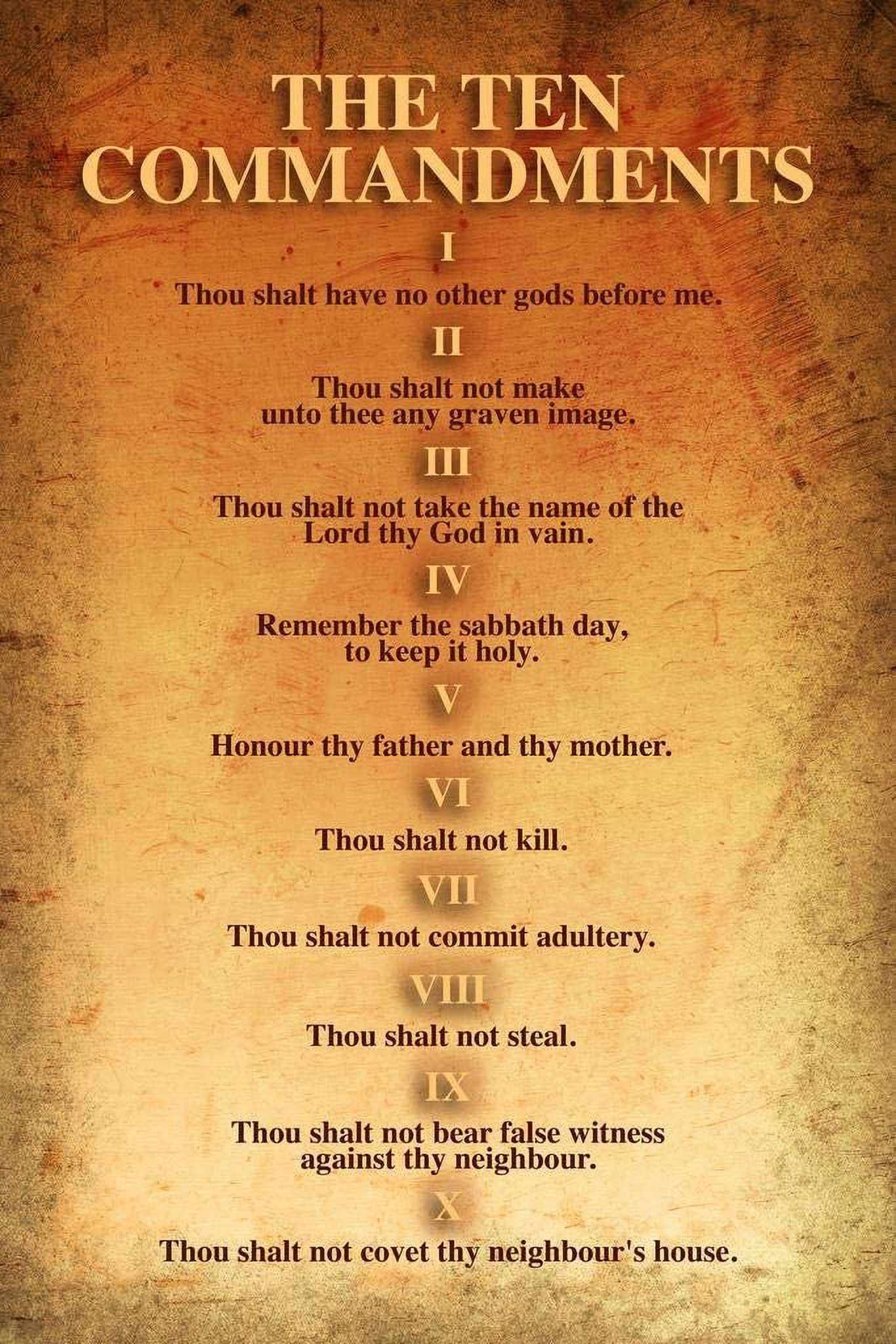 AEFER The Ten Commandments Religion Religious Bible 10 Commandments Old ...