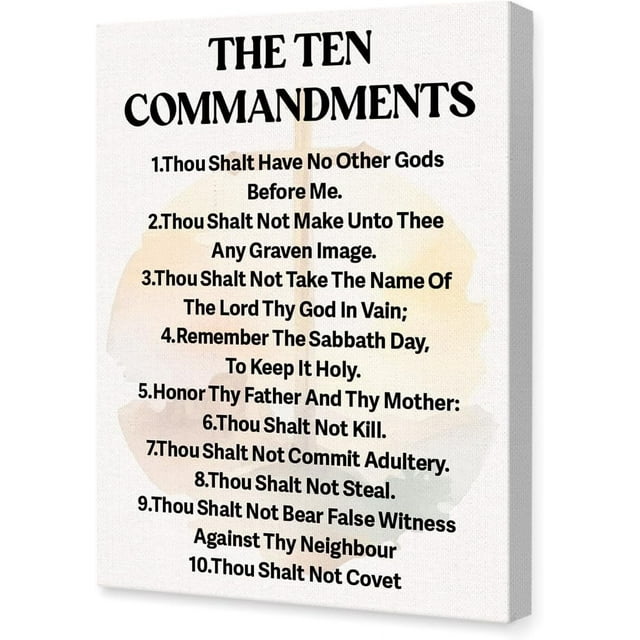 AEFER The Ten Commandments Wall Decor,Christian Inspirational Wall ...