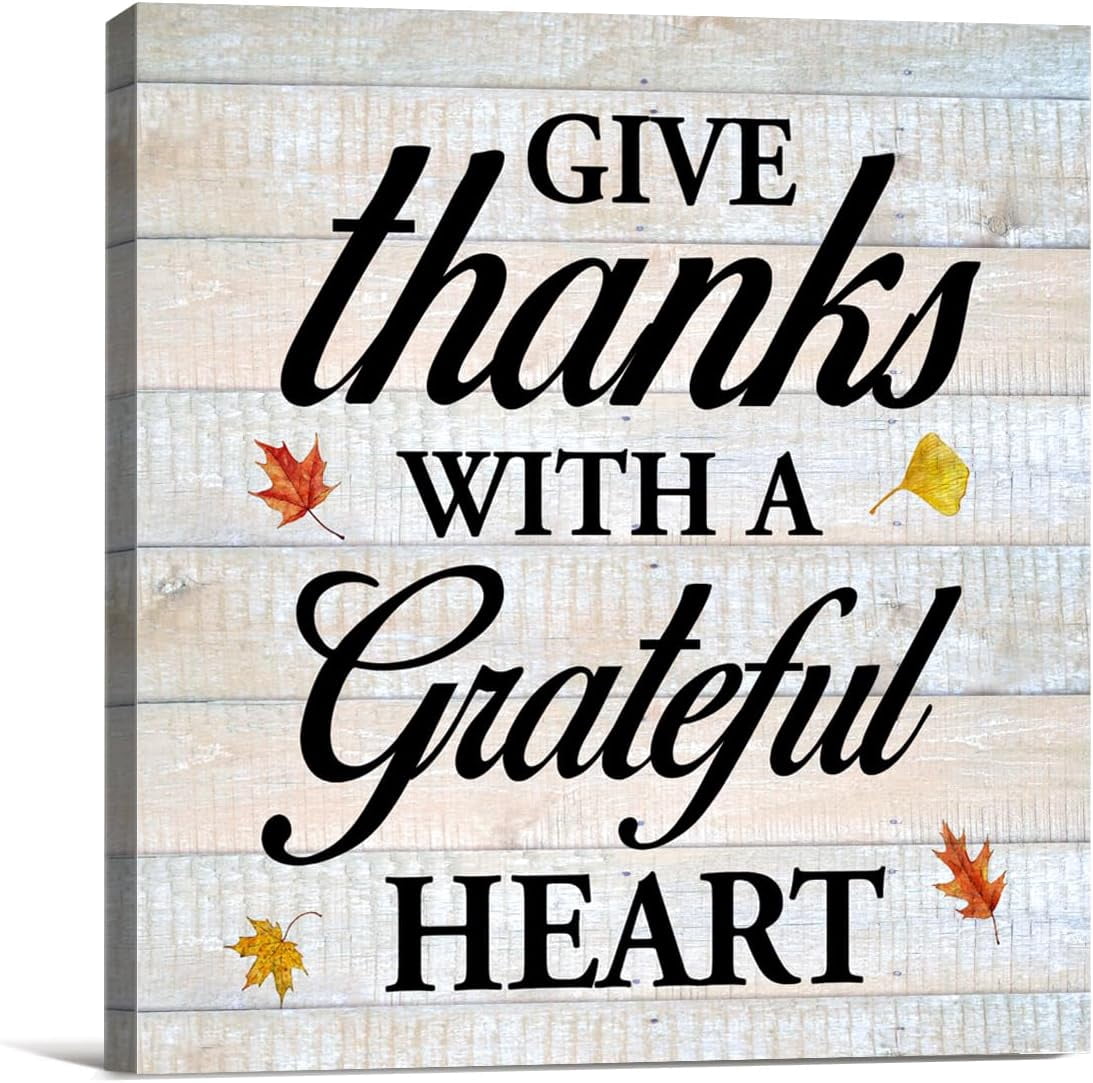 AEFER Thanksgiving Day Wall Art Thanksgiving Wall Decor Thanksgiving ...