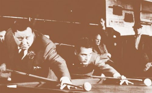 AEFER "The Hustler" Pool Movie Paul Newman Jackie Gleason Sepia Poster ...
