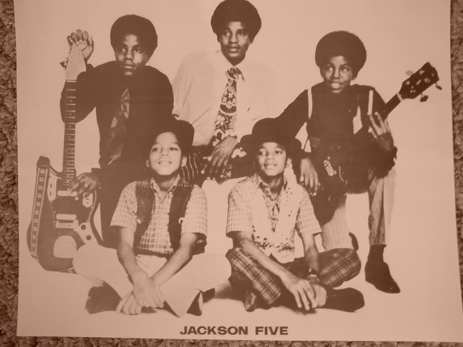 AEFER The Jackson Five Sepia Poster Unframe: 12x18inch(30x45cm ...