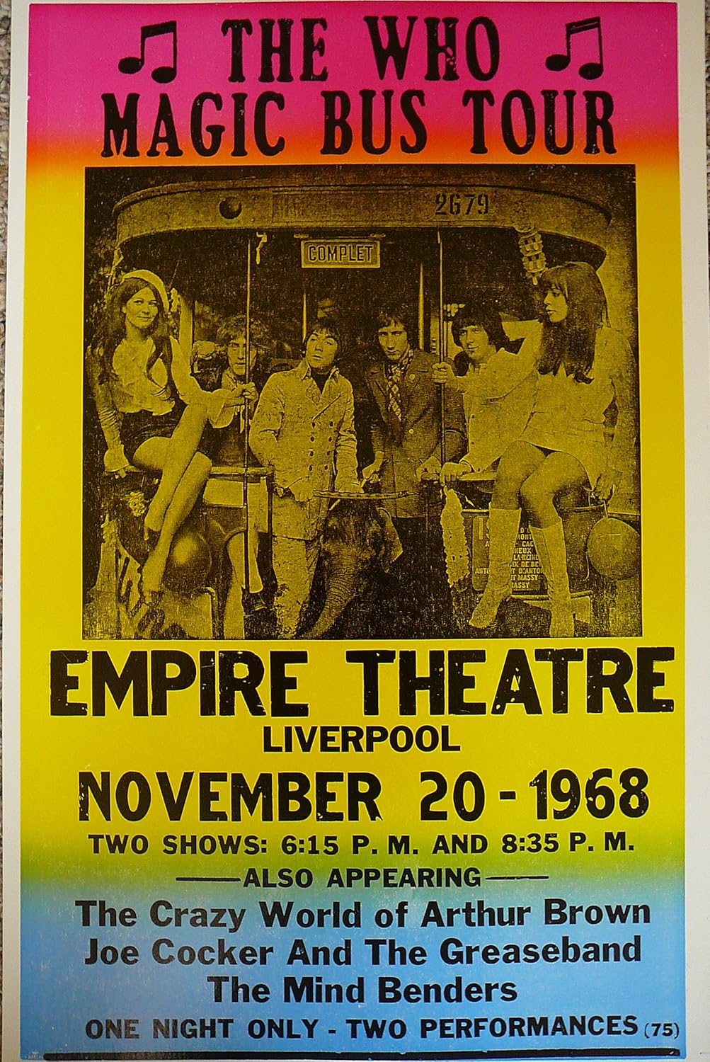 AEFER The Who Magic Bus Tour At Empire Theatre in Liverpool Unframe: 10x8inch(25x20cm) - Walmart.com