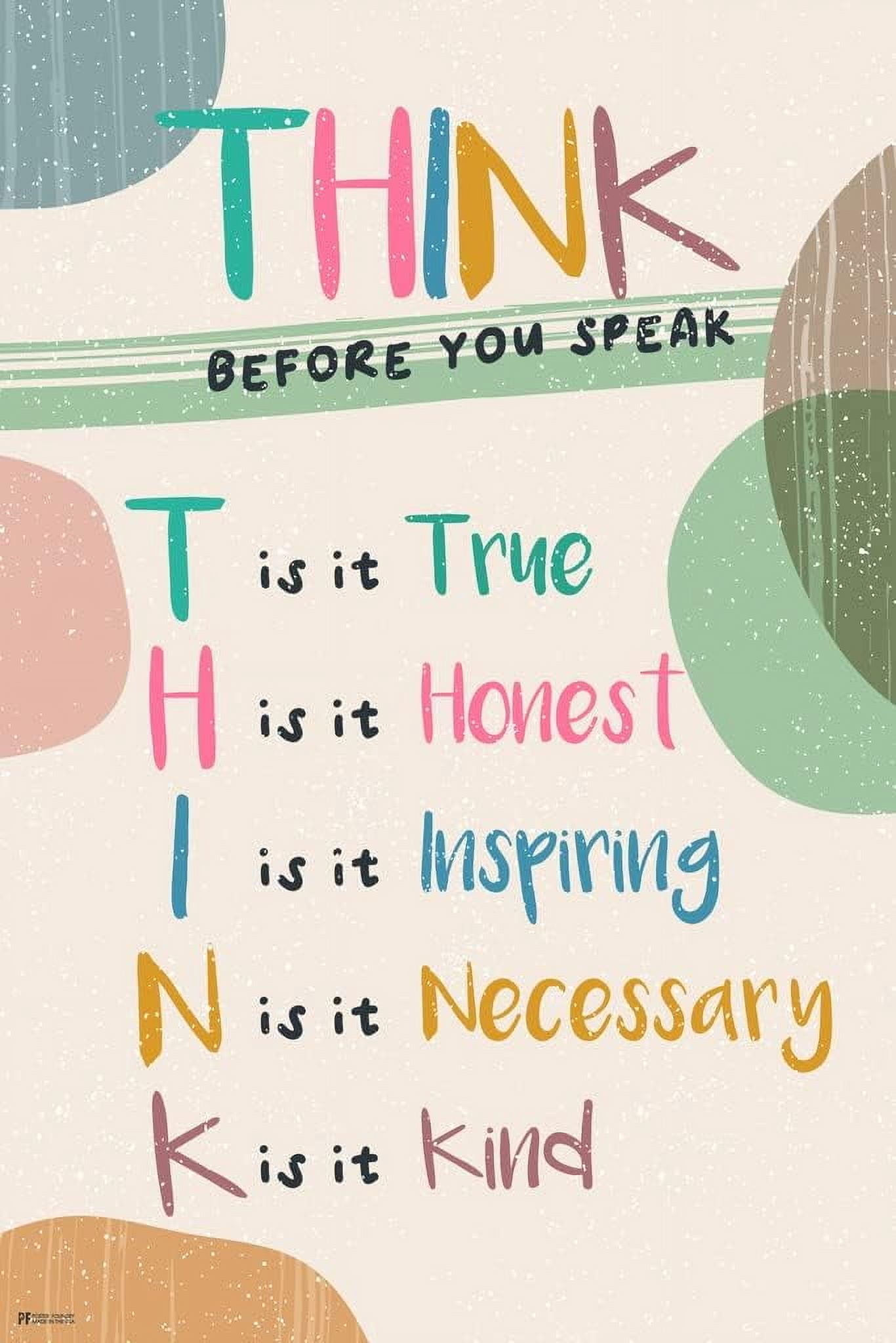 AEFER Think Poster Classroom Boho Decor Cool Wall Art Print Poster ...