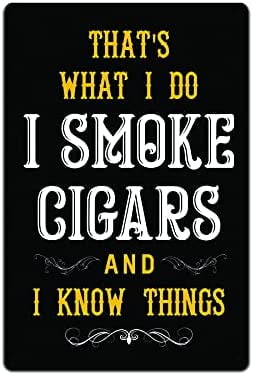 AEFER Tin Signs Cigar Wall Decor - Metal Sign for Man Cave Bar Smoking ...