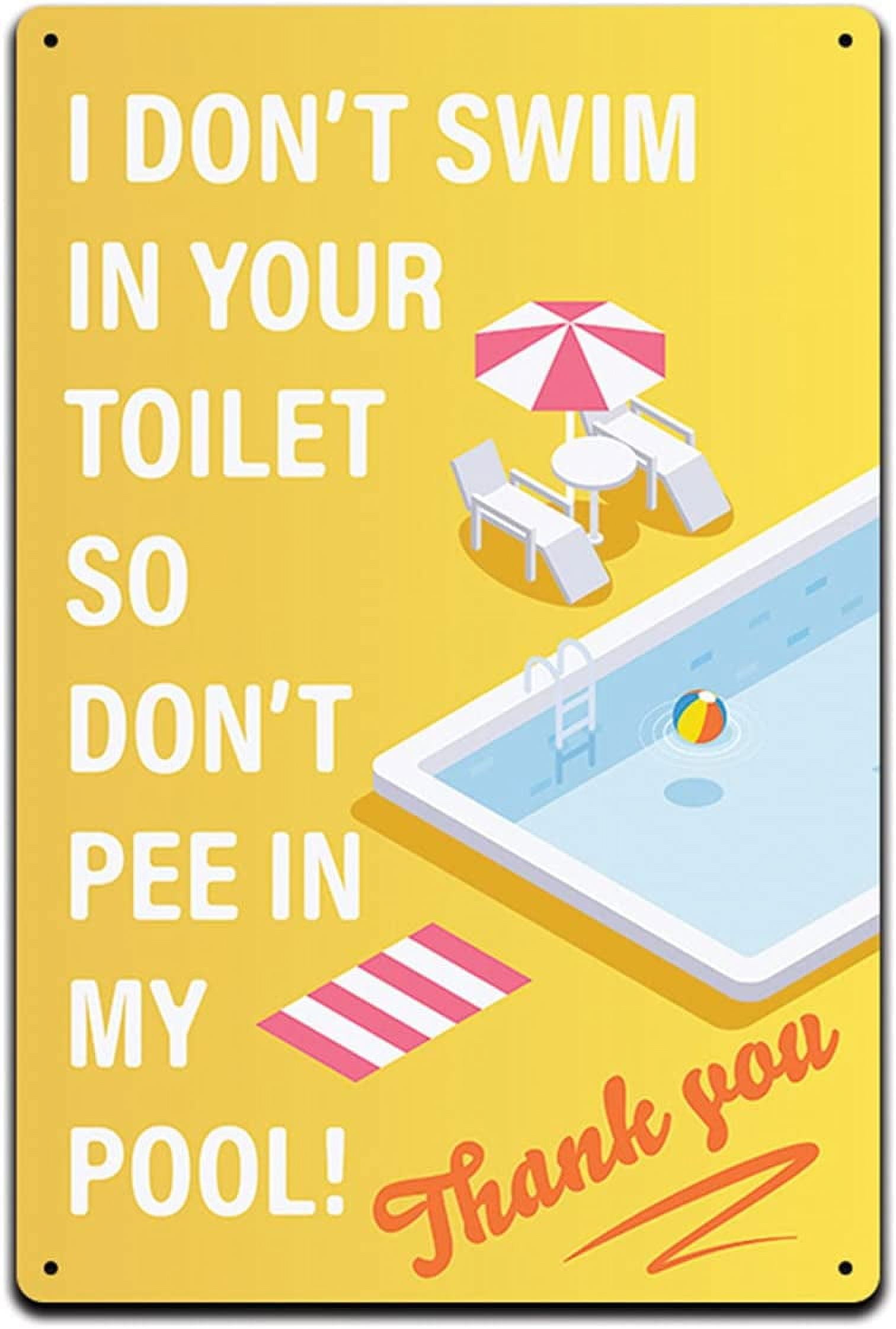 AEFER Tin Signs Swimming Pool Decor - Funny Swimming Pool Signs \u2013 ...