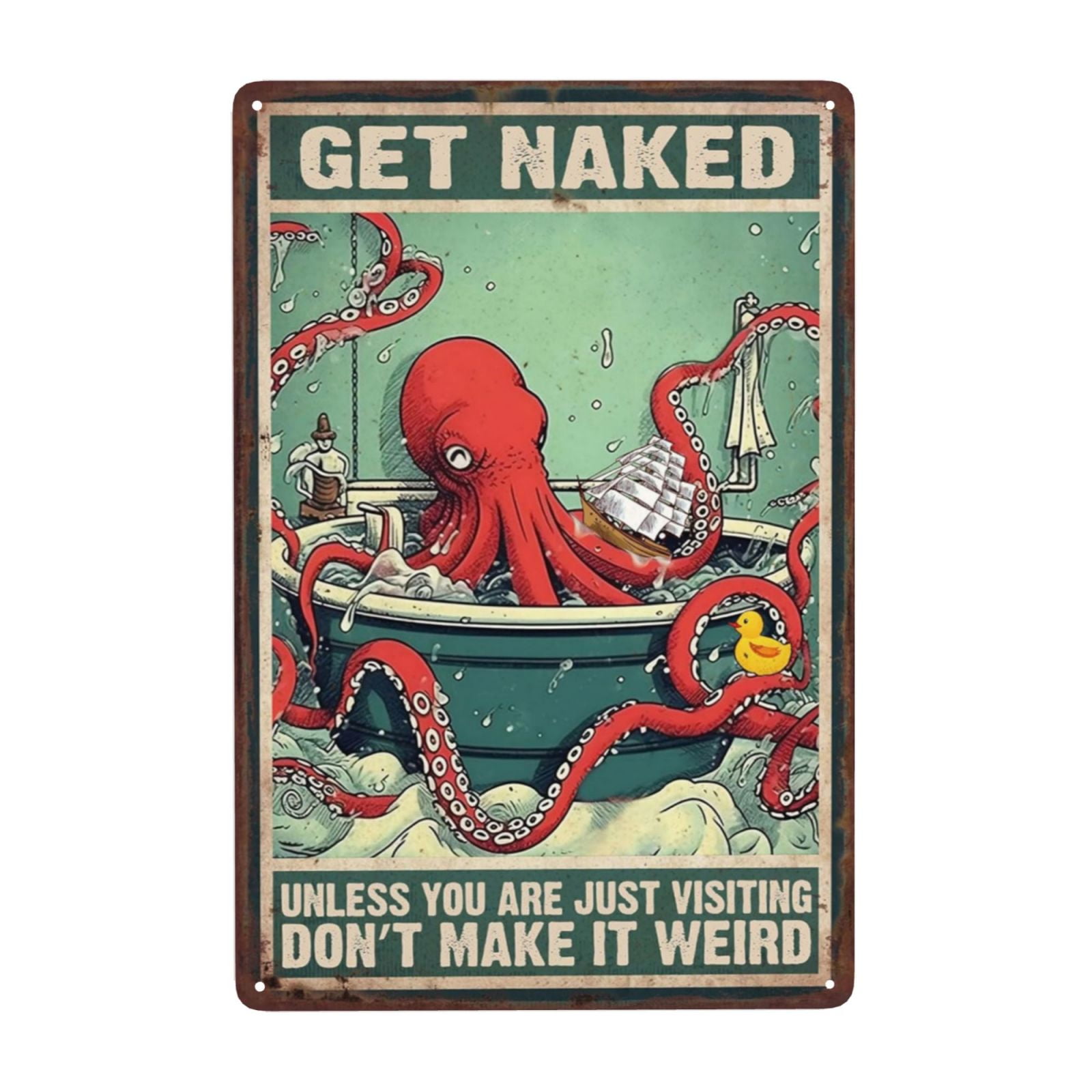 AEFER Toilet Funny Quotes Vintage Metal Tin Sign, Well Crap, Bathing ...