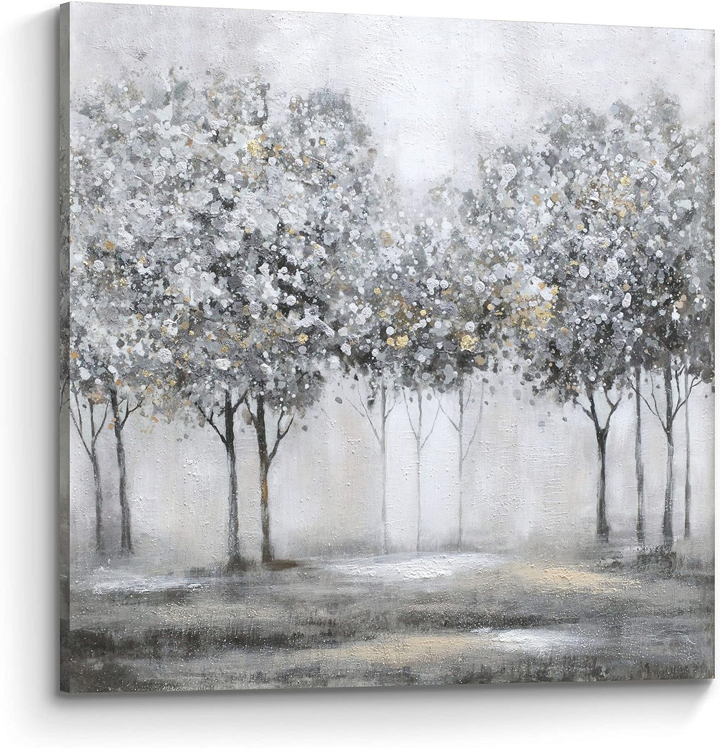 AEFER Tree Canvas Wall Art Painting: Nature Blossom Picture Hand ...