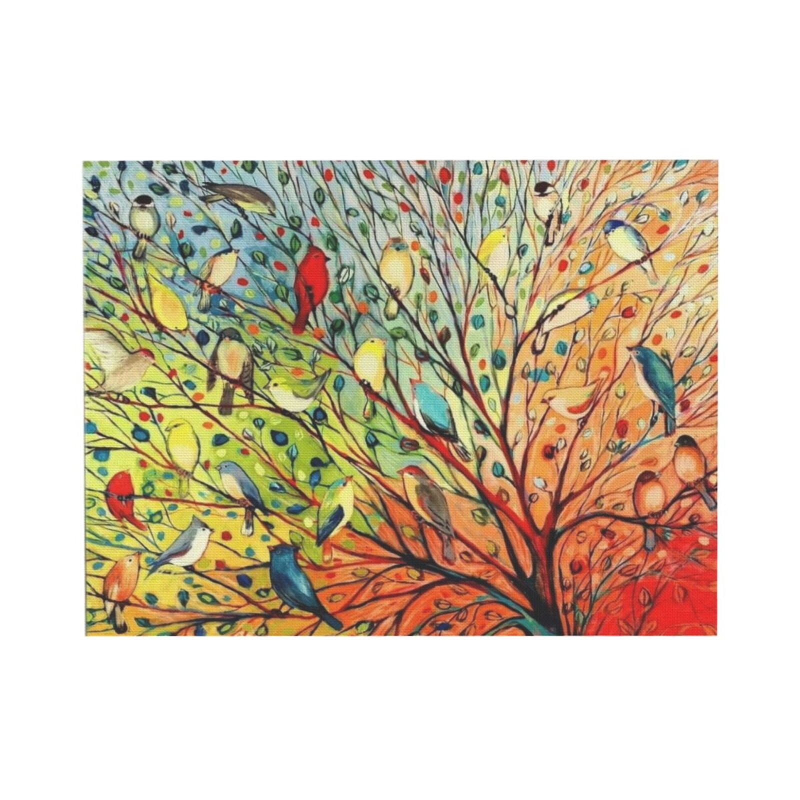 AEFER Twenty Seven Birds Canvas Wall Art Print by Jennifer Lommers ...