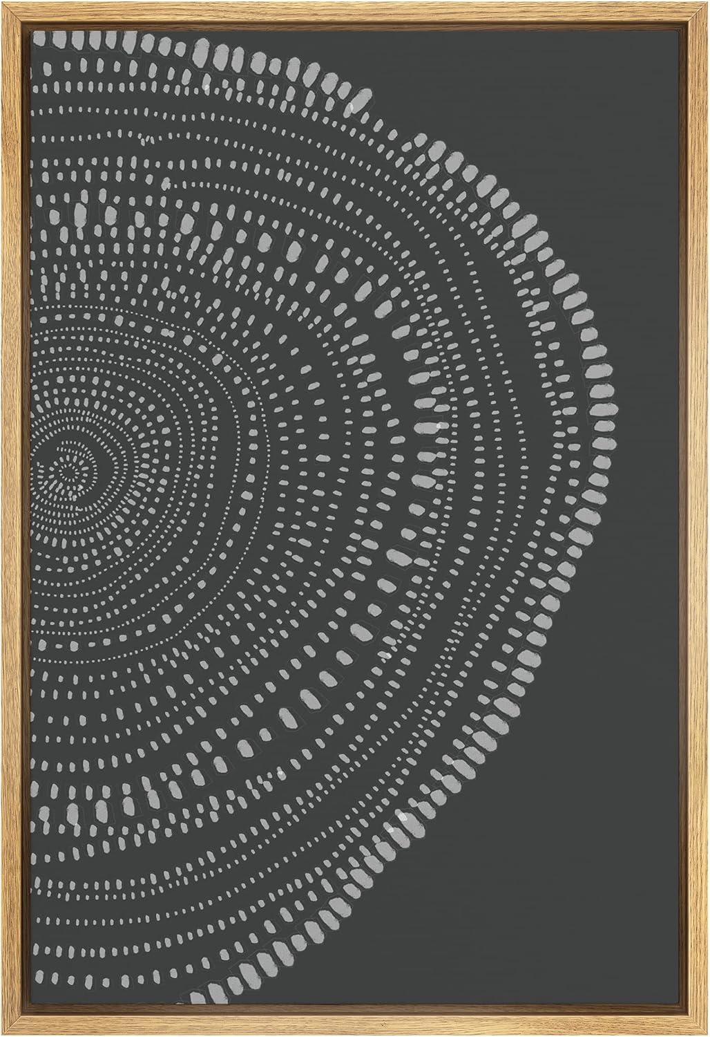 AEFER Unframe Canvas Print Wall Art Black Gray Forest Wood Tree Rings ...