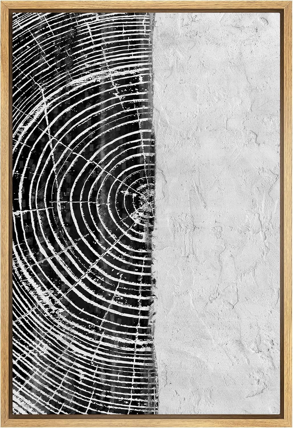 AEFER Unframe Canvas Print Wall Art Black Gray Grunge Farmhouse Tree ...