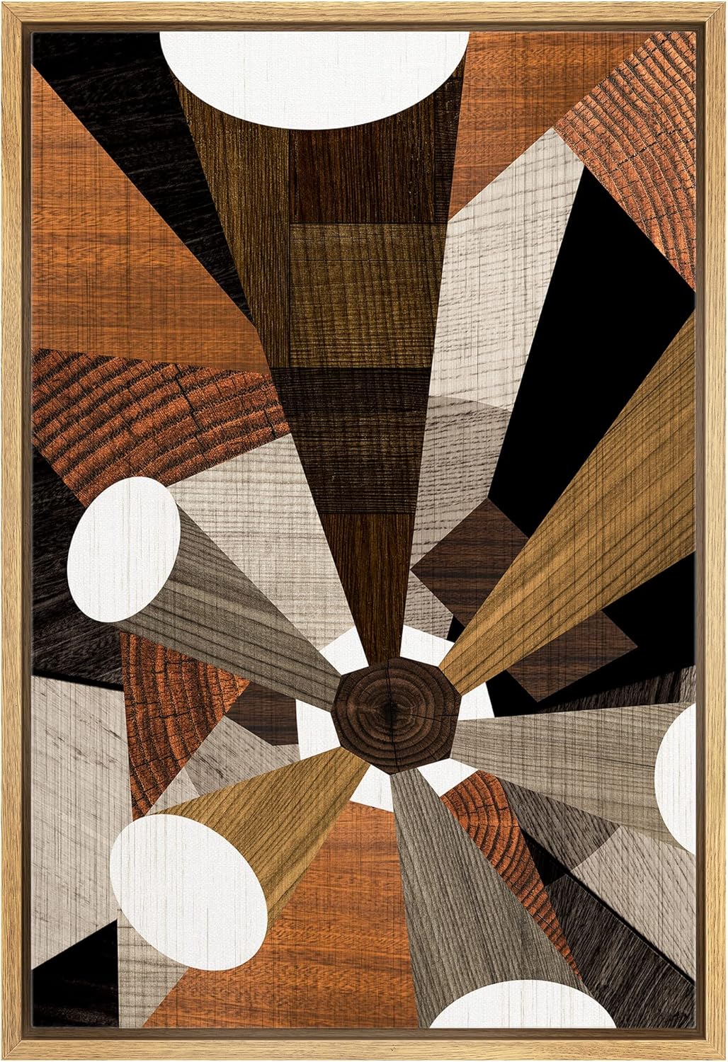 AEFER Unframe Canvas Print Wall Art Mid-Century Geometric Collage ...