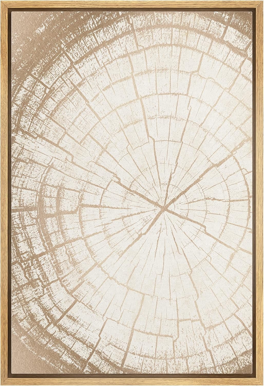 AEFER Unframe Canvas Print Wall Art Pastel Brown White Forest Tree Wood ...