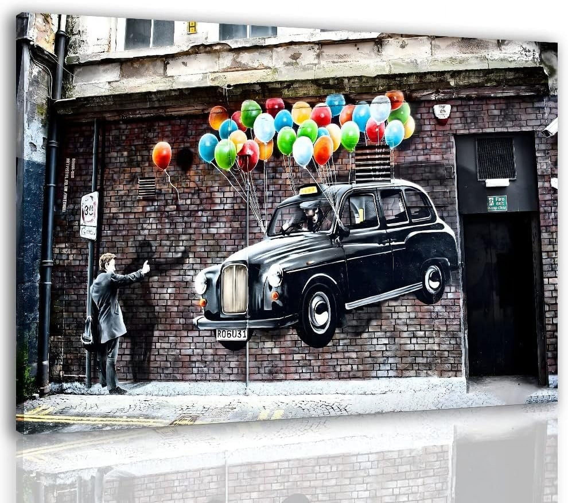 AEFER Unframed Banksy Street Graffiti Wall Art Decor Large Abstract ...