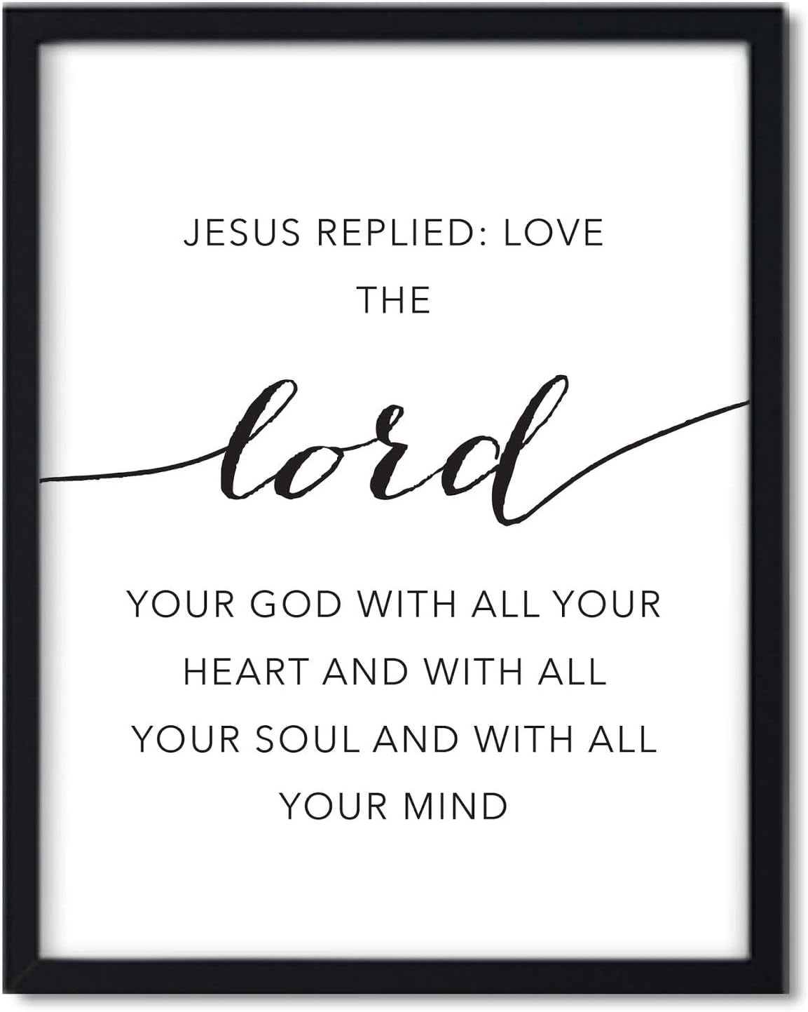AEFER Unframed Black White Wall Art Decor Poster, Bible Verses, Matthew ...