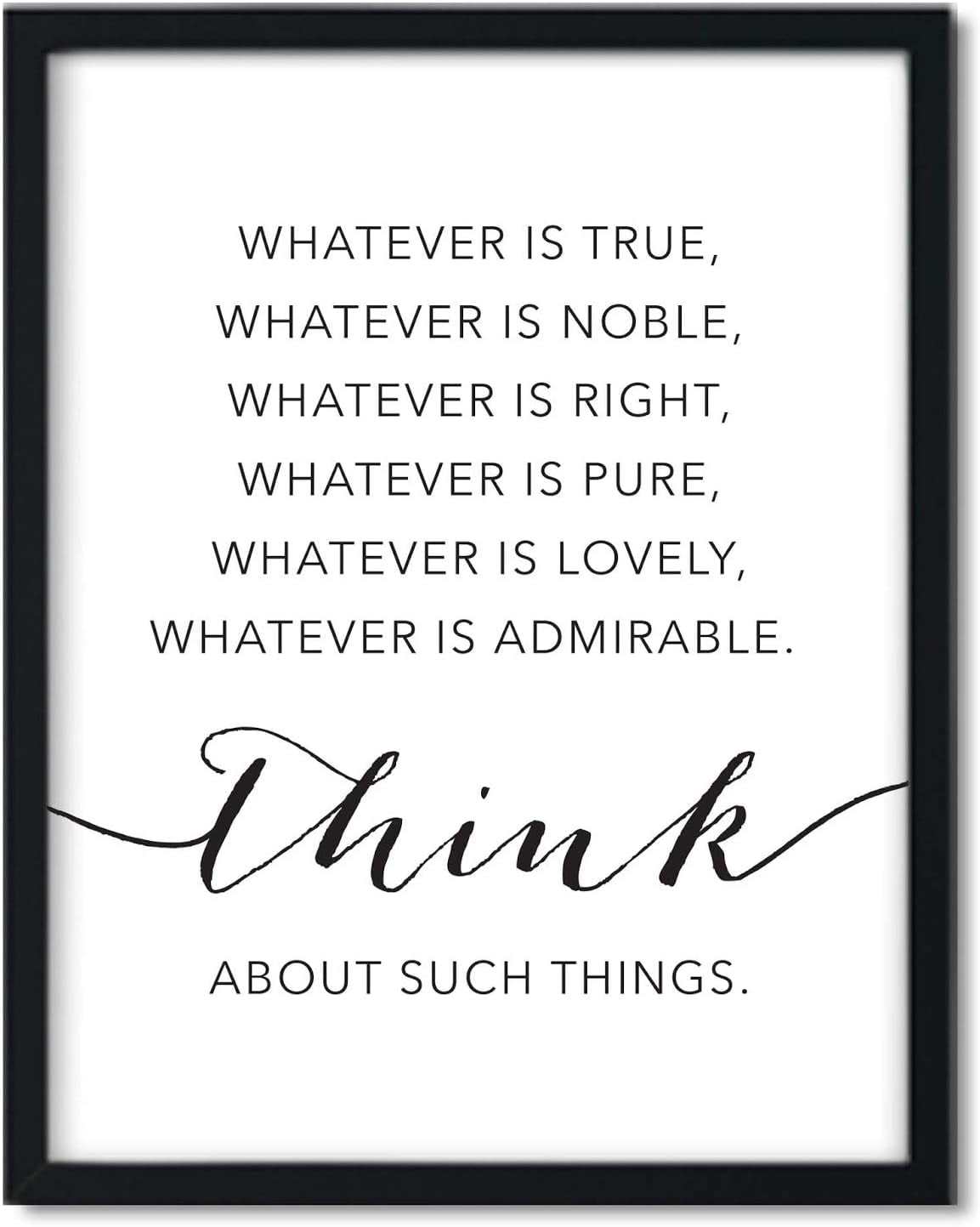AEFER Unframed Black White Wall Art Decor Poster, Bible Verses ...