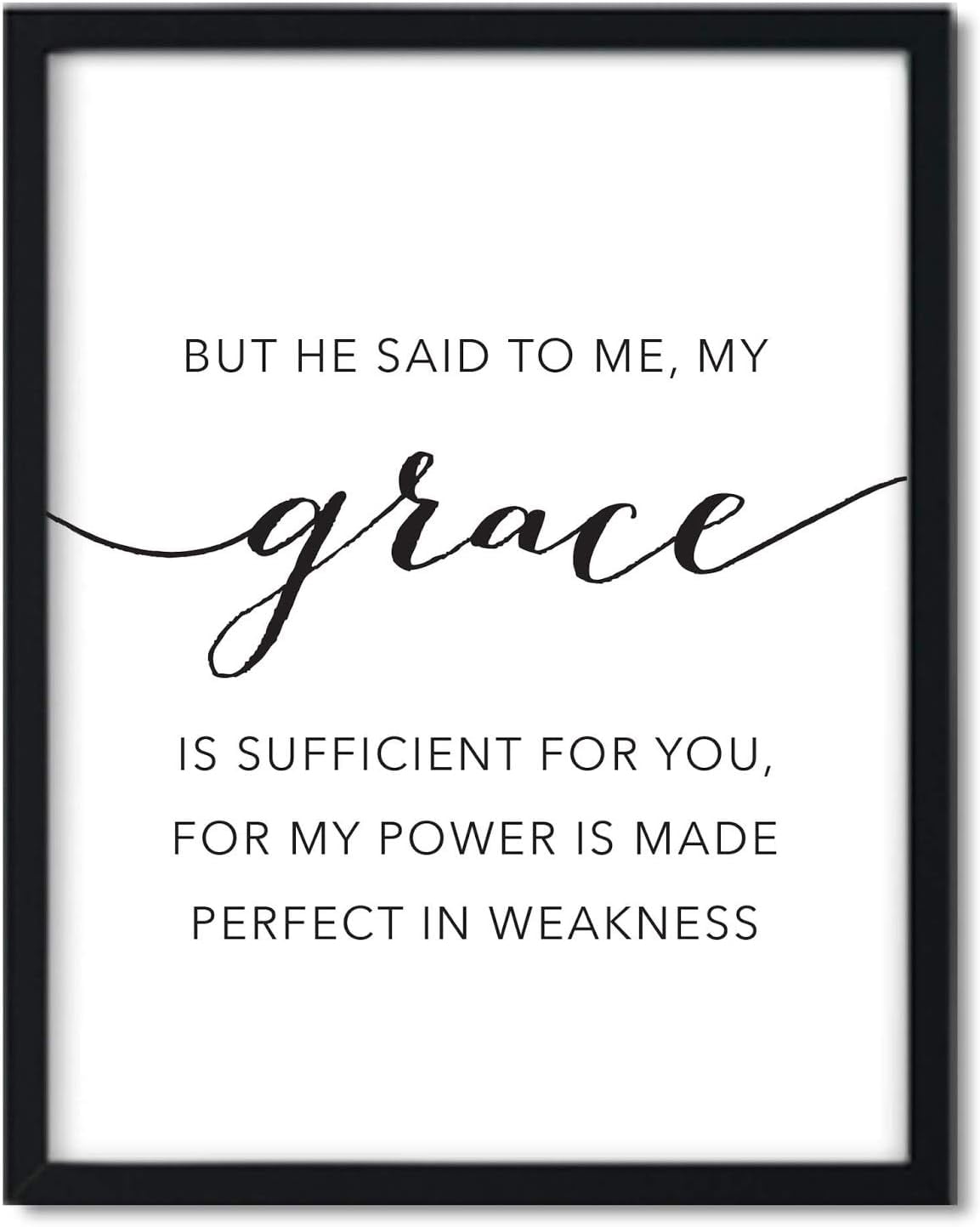 AEFER Unframed Black White Wall Art Decor Poster Print, Bible Verses, 2 ...