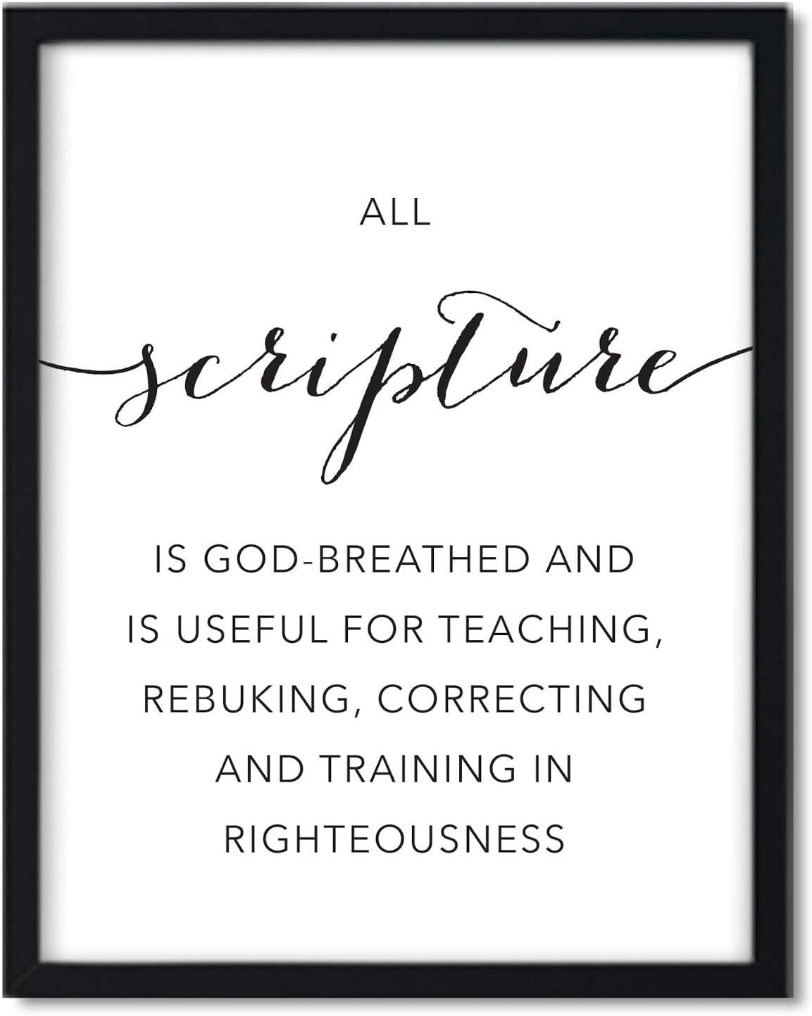 AEFER Unframed Black White Wall Art Decor Poster Print, Bible Verses, 2 ...