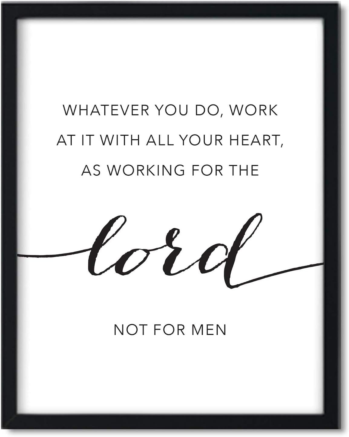 AEFER Unframed Black White Wall Art Decor Poster Print, Bible Verses ...