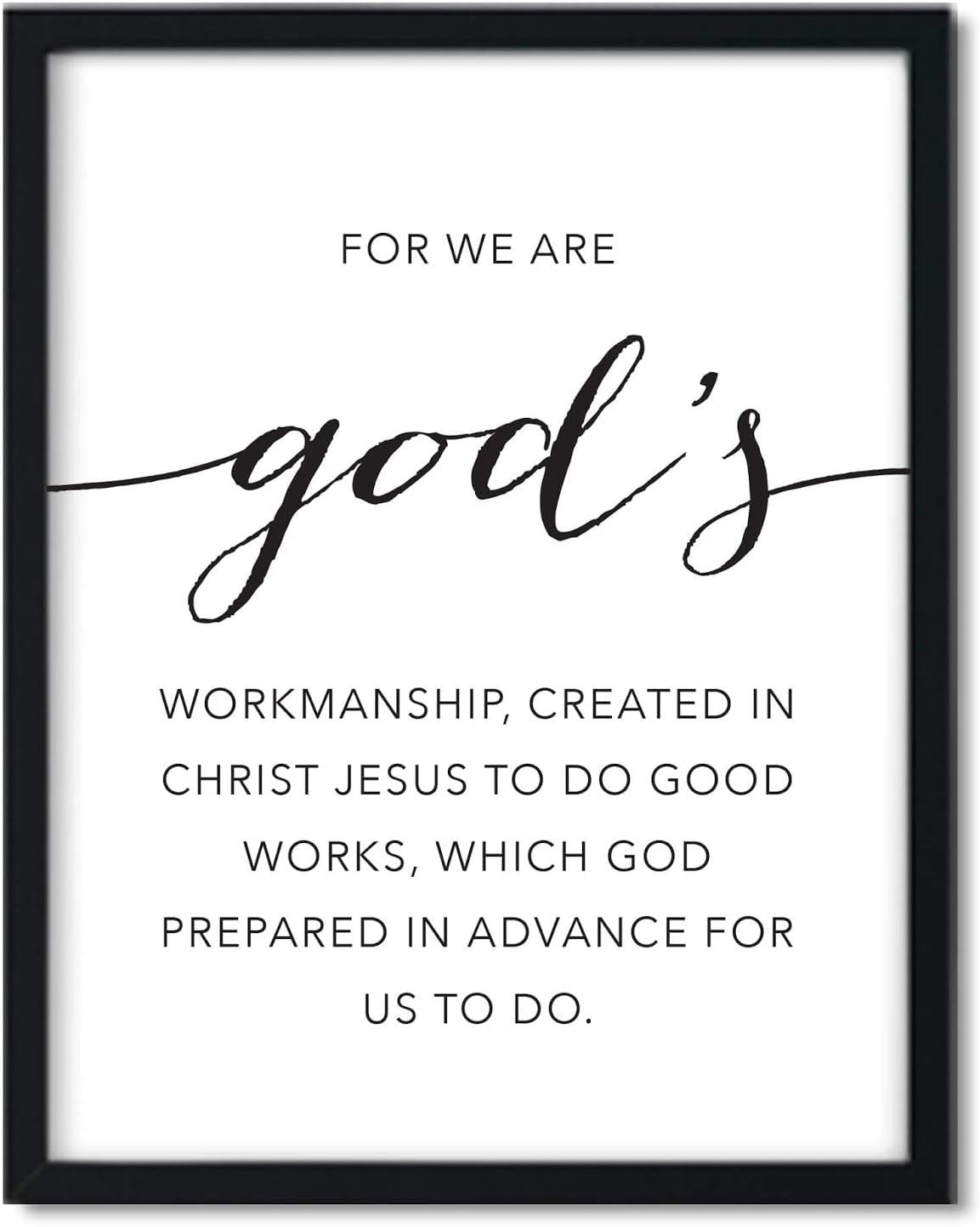 AEFER Unframed Black White Wall Art Decor Poster Print, Bible Verses ...