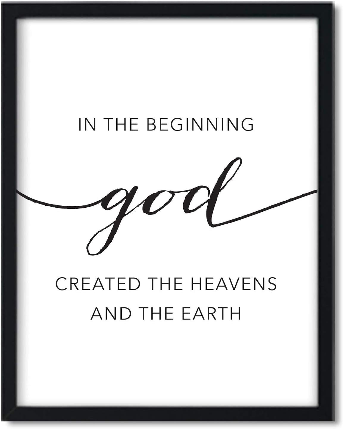 AEFER Unframed Black White Wall Art Decor Poster Print, Bible Verses ...