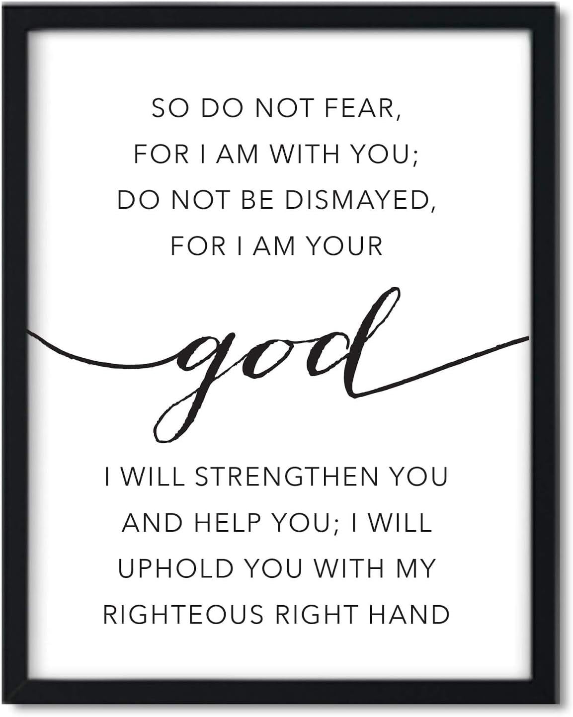 AEFER Unframed Black White Wall Art Decor Poster Print, Bible Verses ...