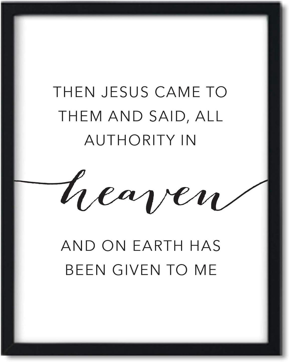 AEFER Unframed Black White Wall Art Decor Poster Print, Bible Verses ...