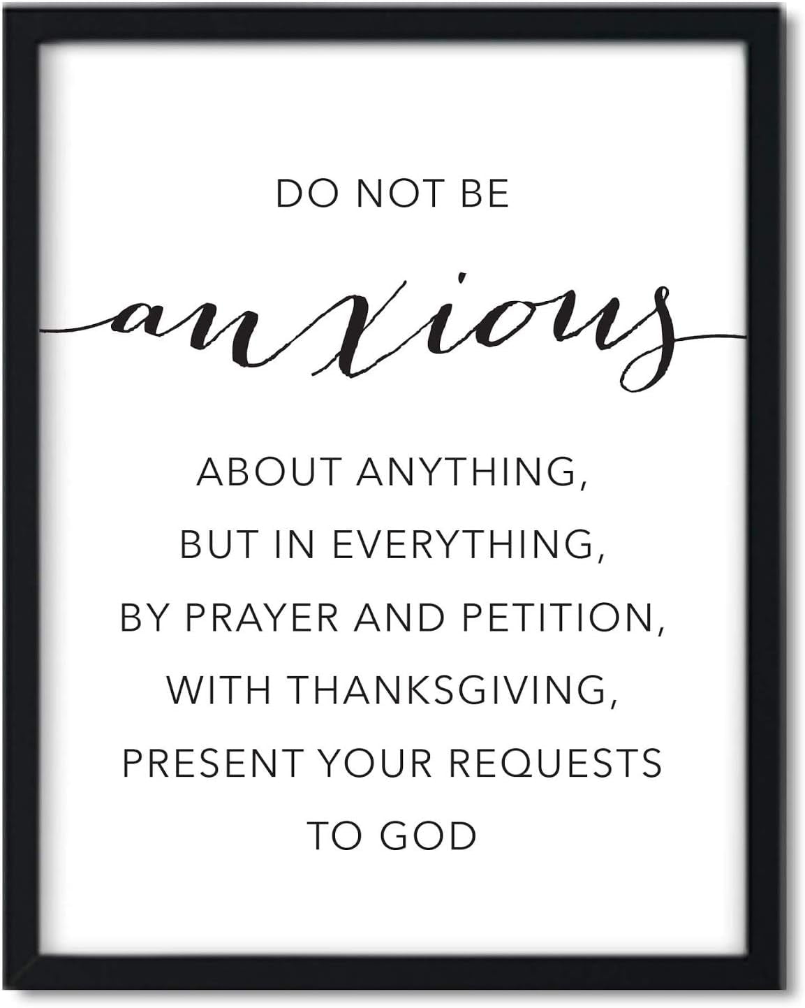 AEFER Unframed Black White Wall Art Decor Poster Print, Bible Verses ...
