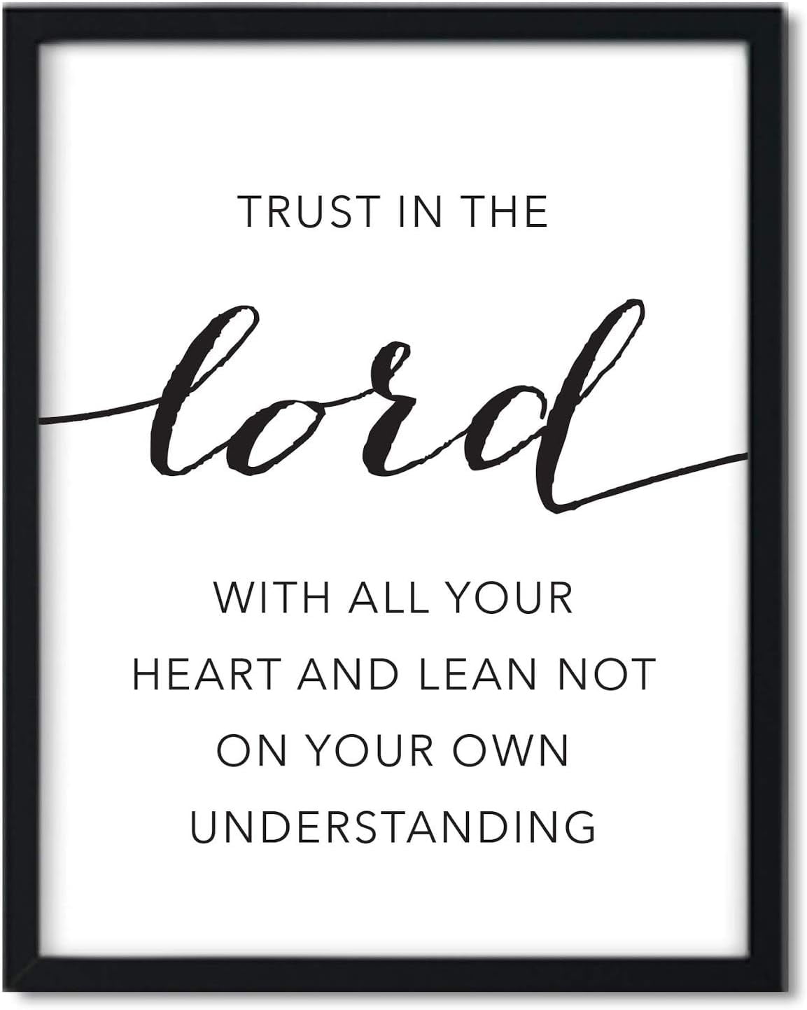 AEFER Unframed Black White Wall Art Decor Poster Print, Bible Verses ...