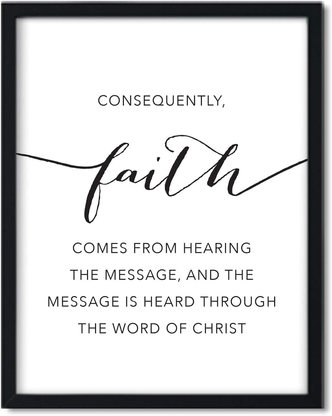 AEFER Unframed Black White Wall Art Decor Poster Print, Bible Verses ...