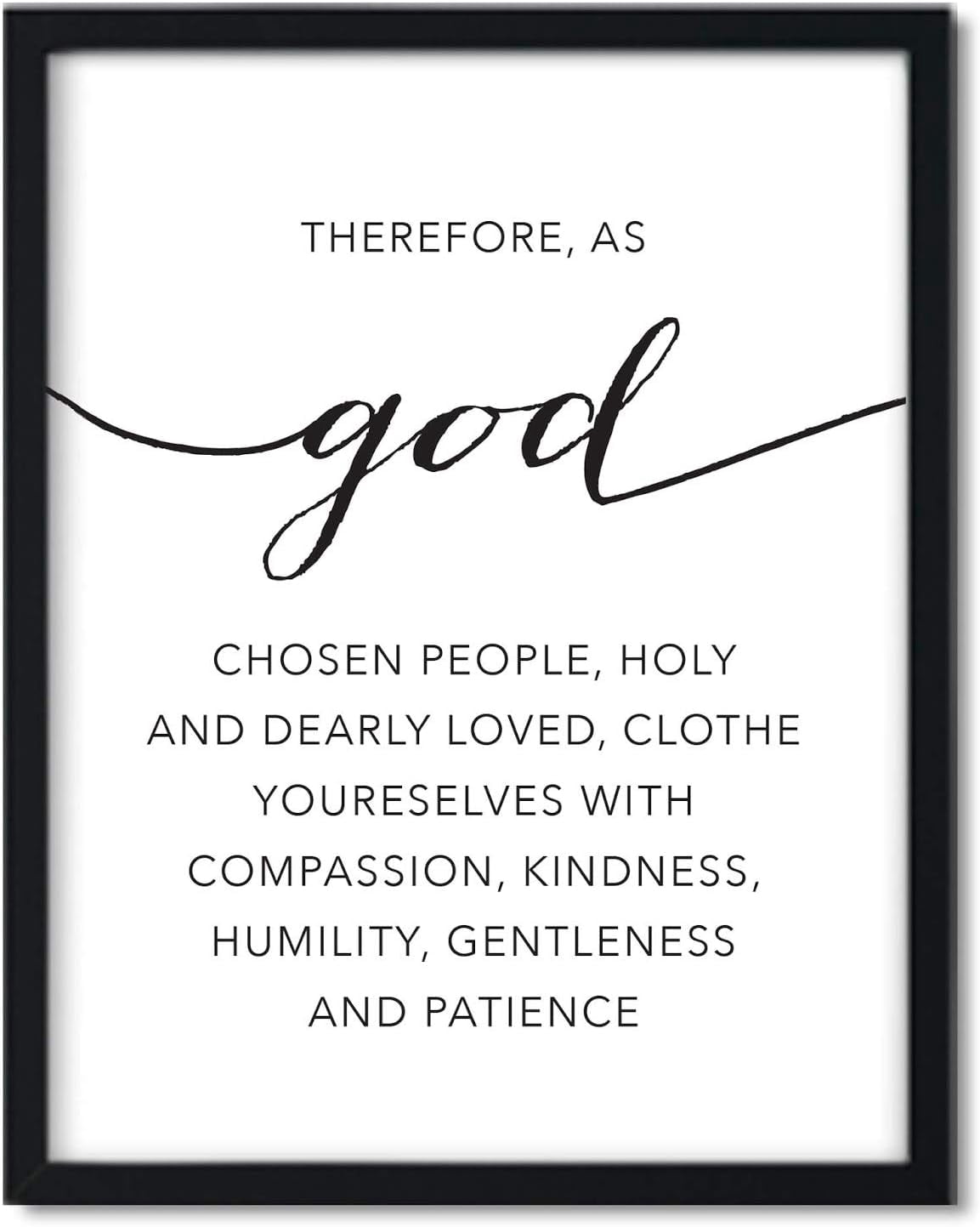 AEFER Unframed Black White Wall Art Decor Print, Bible Verses ...