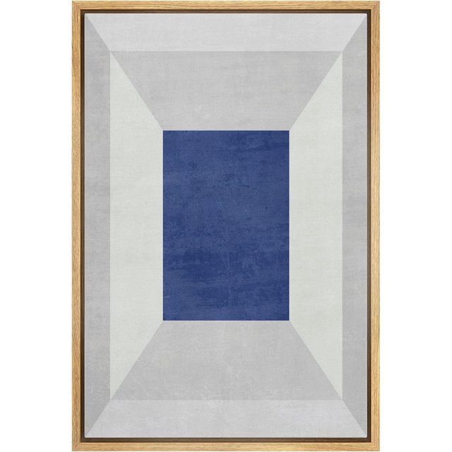 AEFER Unframed Canvas Print Wall Art 3D Effect Surreal Blue Square ...