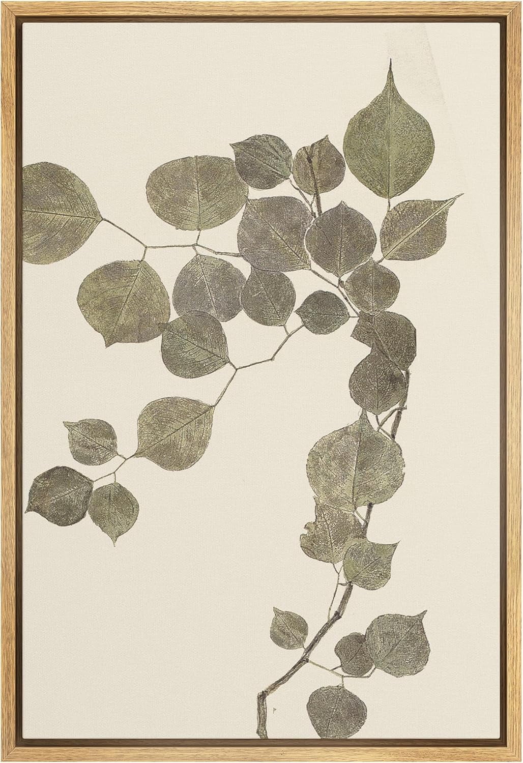AEFER Unframed Canvas Print Wall Art Botanical Simplicity Minimalist ...