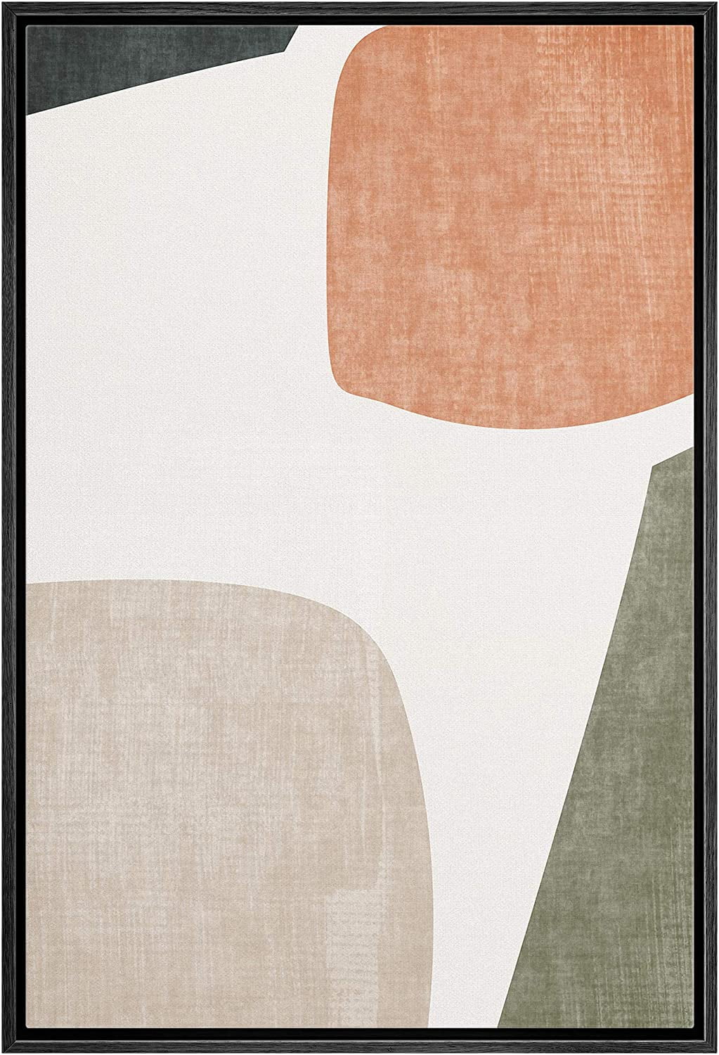 AEFER Unframed Canvas Print Wall Art Multicolor Textured Transparent ...