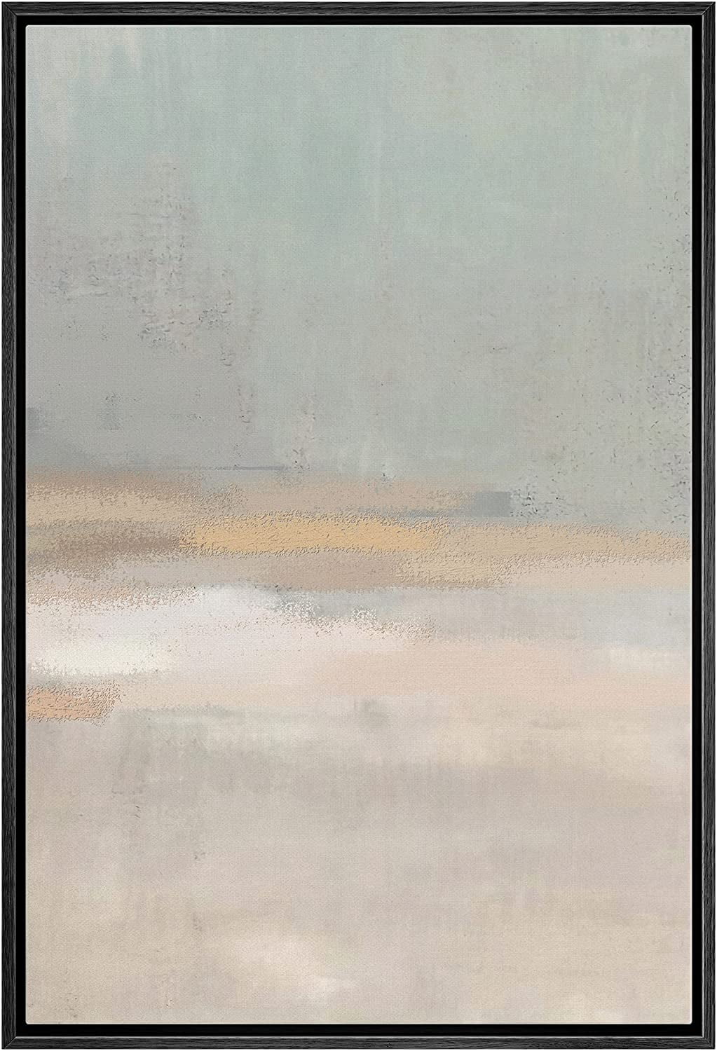 AEFER Unframed Canvas Print Wall Art Pastel Pastel Tan Gray Watercolor ...
