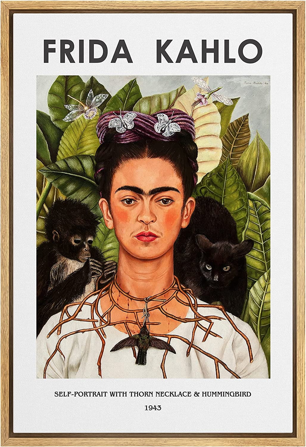 AEFER Unframed Canvas Print Wall Art Self Portrait Necklace ...