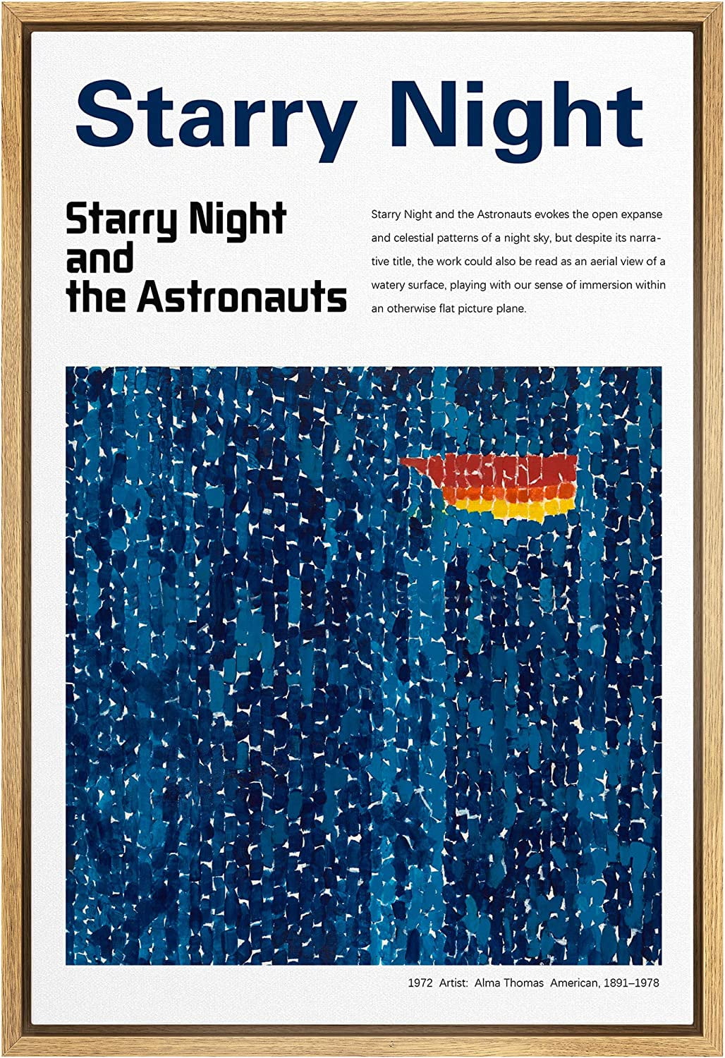 AEFER Unframed Canvas Print Wall Art Starry Night and The Astronauts ...