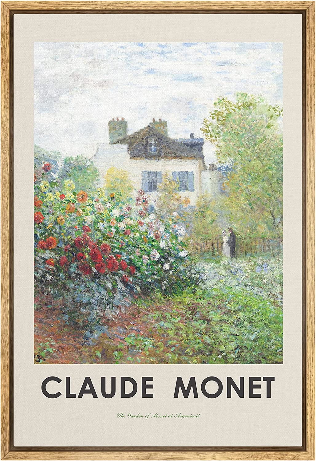 AEFER Unframed Canvas Print Wall Art The Artist's Garden in Argenteuil ...